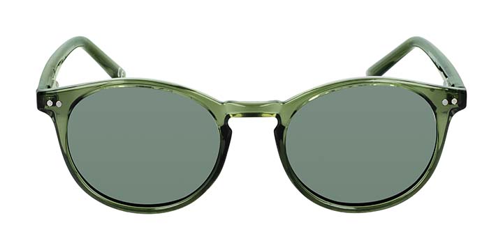 The Maestro :Round Sunglasses in Green | My Eyelab